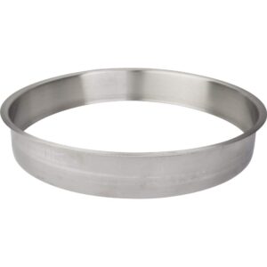 12" diameter 2" height brushed stainless steel trash can ring