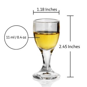 11ml 0.4oz Shot Glasses Set of 6 Sake Glass Set Chinese Liquor Spirit Baijiu Sake Glass Cup Clear Alcohol Mini Shot Glass With Stem Small Drinking Glass Gift Mini Glass Unique Mini Wine Glass