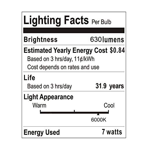 BAYSHE 12V LED Light Bulb 60Watt Equivalen E26 7W 630Lm 12 Volt Low Voltage Lights AC/DC 11-18V A19-12volt RV Marine Boat Landscape Lighting-6 Pack(6000K Daylight White)