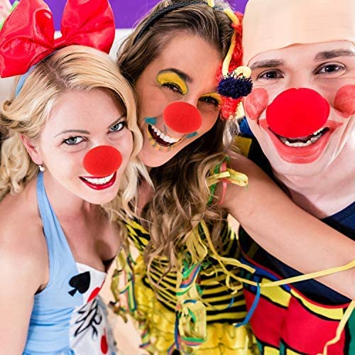 meekoo 10 Packs Red Clown Nose Red Nose Foam Sponge Nose Cosplay Nose for Halloween Christmas Comic Party Supplies