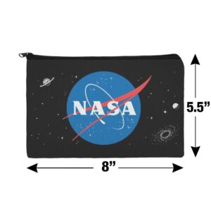 NASA Official Meatball Logo Pencil Pen Organizer Zipper Pouch Case