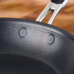 Anolon Smart Stack Hard Anodized Nonstick Frying Pan Set/ Skillet Set - 10 Inch and 12 Inch, Black