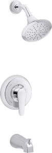 kohler july rite-temp bath and shower trim with lever handle, slip-fit spout and 1.75 gpm showerhead