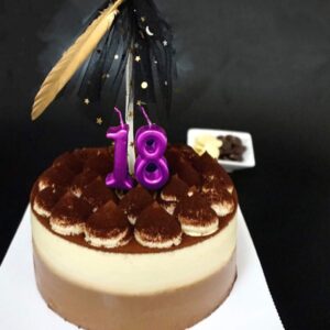 7th Birthday Candle Seven Years Purple Happy Birthday Number 7 Candles for Cake Topper Decoration for Party Kids Adults Numeral 70 47 27 37 77 75