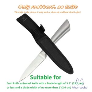 3.5"-5.3" Fruit Knife Universal Knife Scabbard Sheath (Black Nylon)