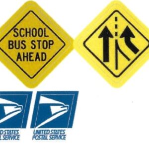 Educational Driving Traffic City Street Road Signs Stickers Set of 36 Vinyl Waterproof for Children 1:64 Scale HO, Arts & Crafts Supplies idea