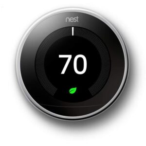 nest t3019us nest learning thermostat, polished steel (renewed)