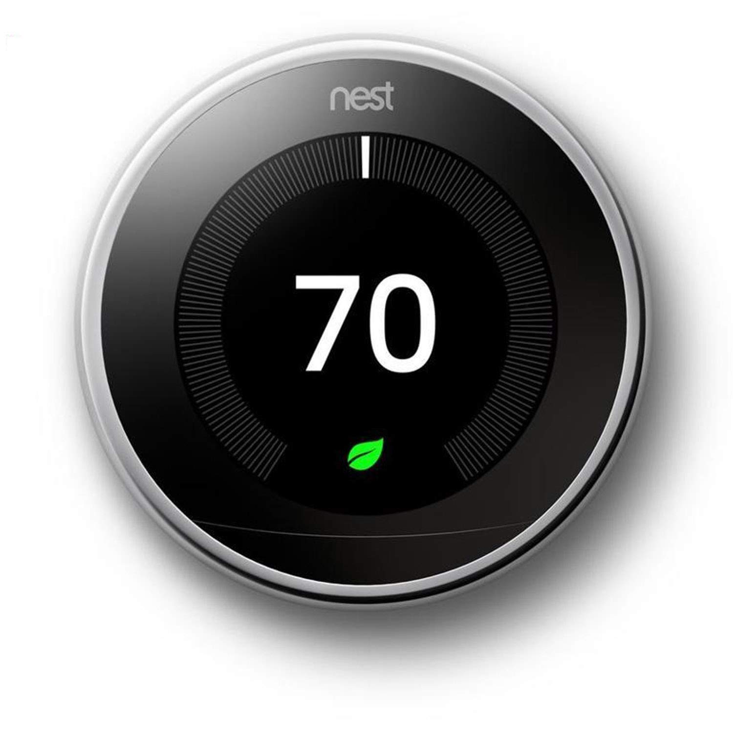 Nest T3019US Nest Learning Thermostat, Polished Steel (Renewed)