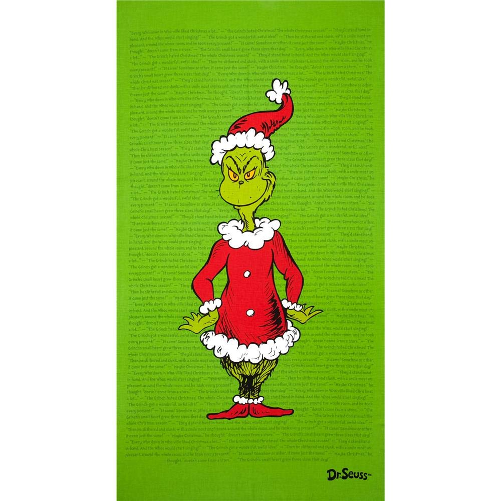 How the Grinch Stole Christmas Mr Grinch Green Panel from Dr Seuss