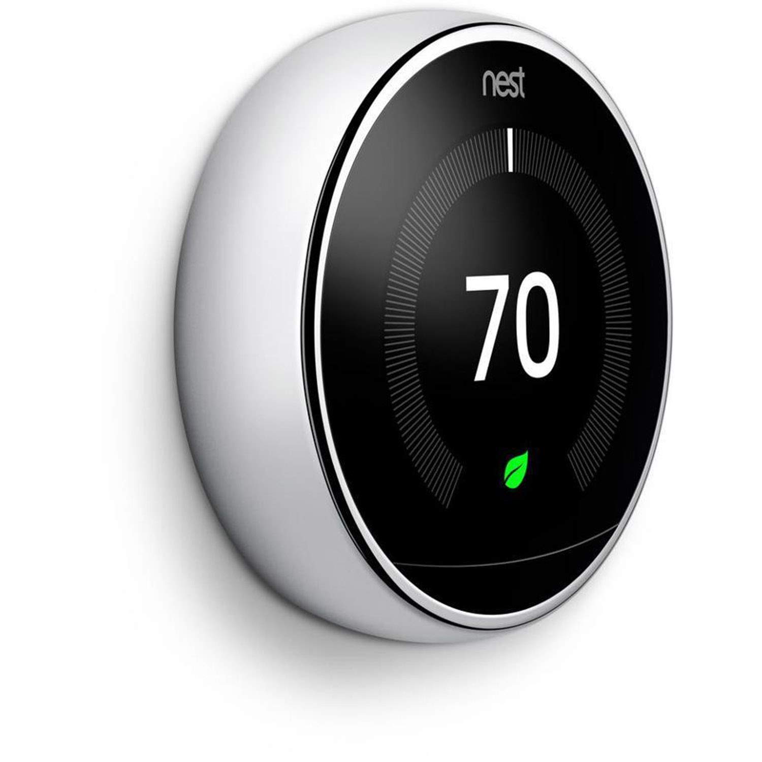 Nest T3019US Nest Learning Thermostat, Polished Steel (Renewed)