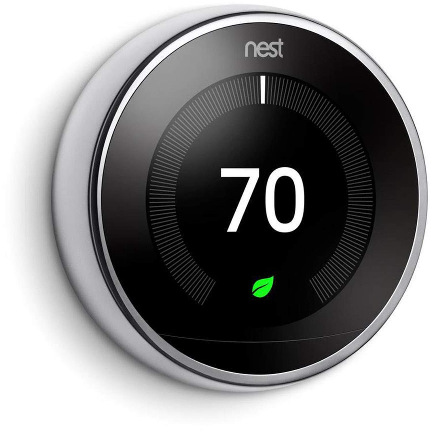 Nest T3019US Nest Learning Thermostat, Polished Steel (Renewed)