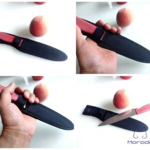 3.5"-5.3" Fruit Knife Universal Knife Scabbard Sheath (Black Nylon)