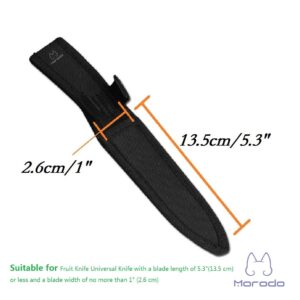 3.5"-5.3" Fruit Knife Universal Knife Scabbard Sheath (Black Nylon)