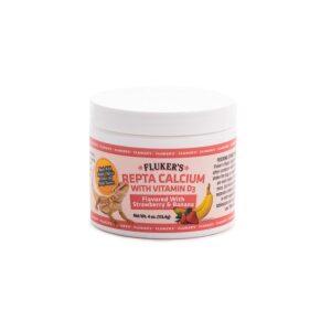 fluker's strawberry banana flavored repta calcium with vitamin d3, 4 oz