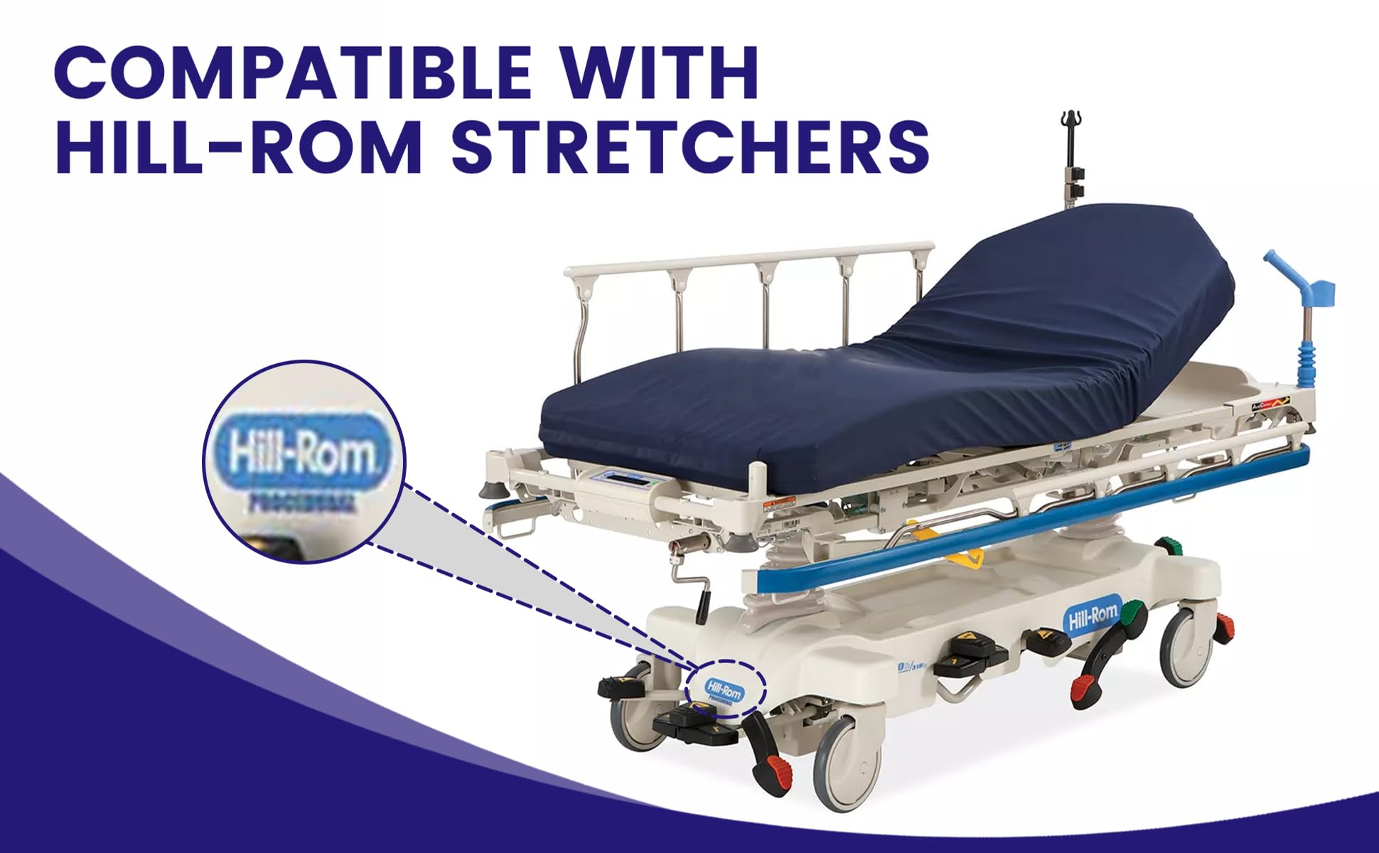 Medtrica Economy Line Stretcher/Gurney Replacement Mattress with Vinyl Cover - Fits Stryker and Hill-ROM Stretchers and Gurneys