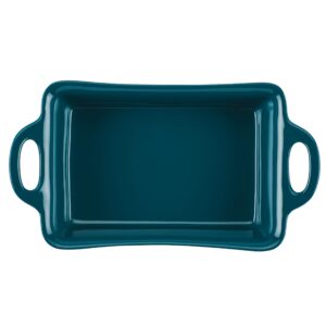 Rachael Ray Solid Glaze Ceramics Bakeware / Lasagna Pan / Baker, Rectangle - 9 Inch x 13 Inch, Teal