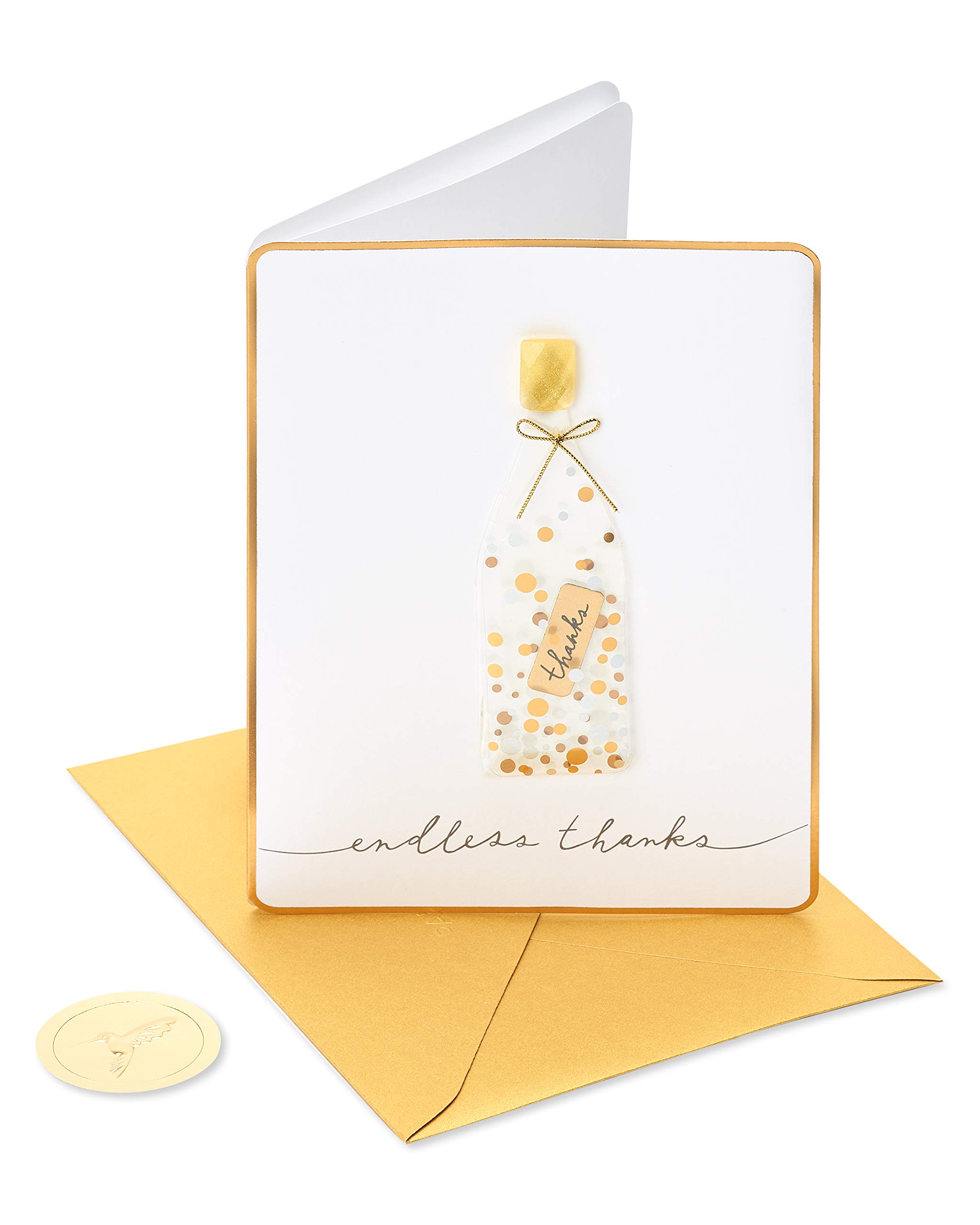 Papyrus Blank Thank You Card (Message in a Bottle)