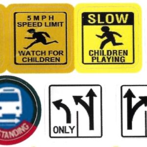 Educational Driving Traffic City Street Road Signs Stickers Set of 36 Vinyl Waterproof for Children 1:64 Scale HO, Arts & Crafts Supplies idea