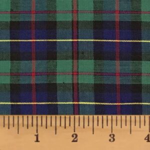 celtic blue green tartan plaid cotton homespun fabric by jcs - sold by the yard