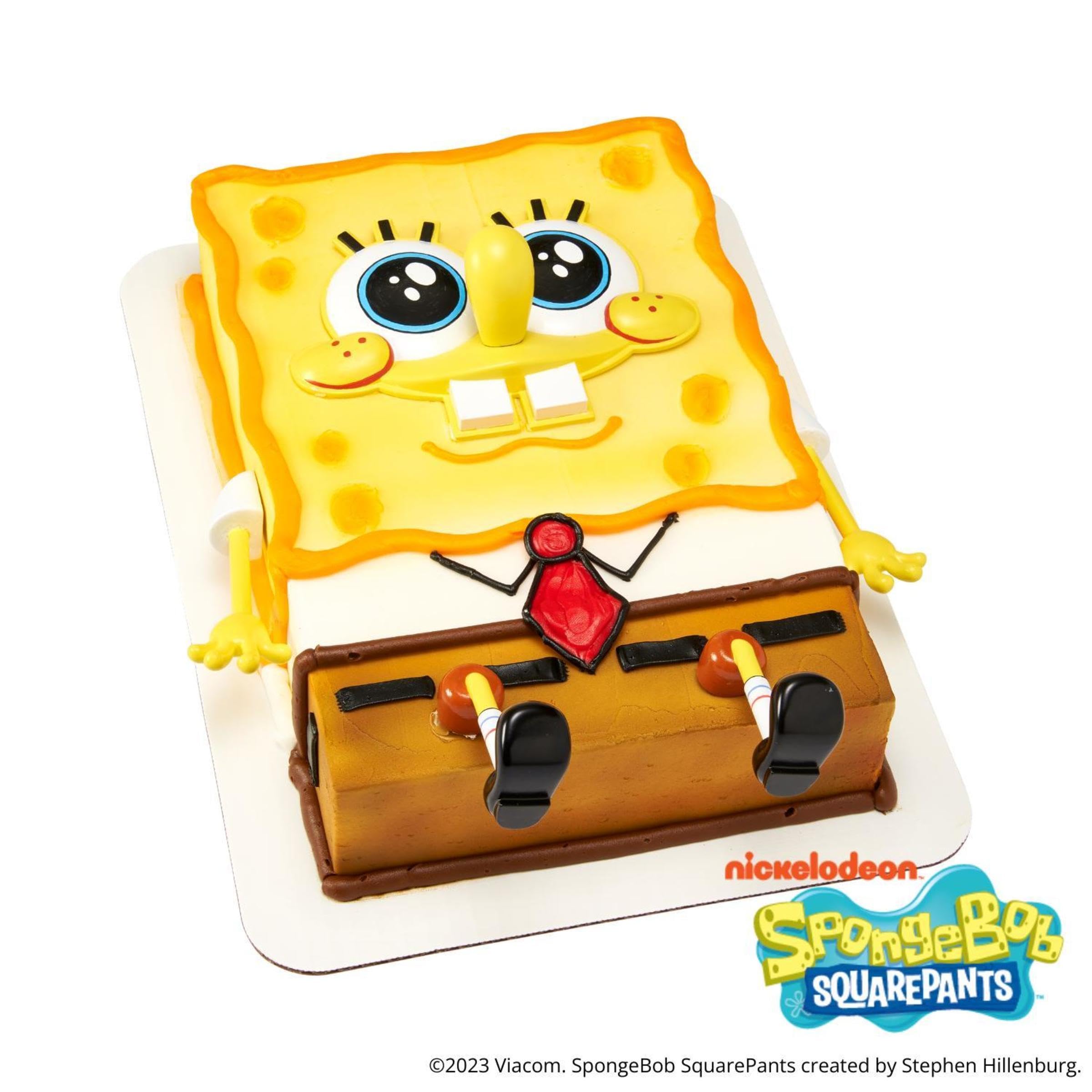 DecoSet® SpongeBob SquarePants™ Creations Cake Topper, 5-Piece Birthday Party Set with Eye-Popping Face and 2 Arms and 2 Legs