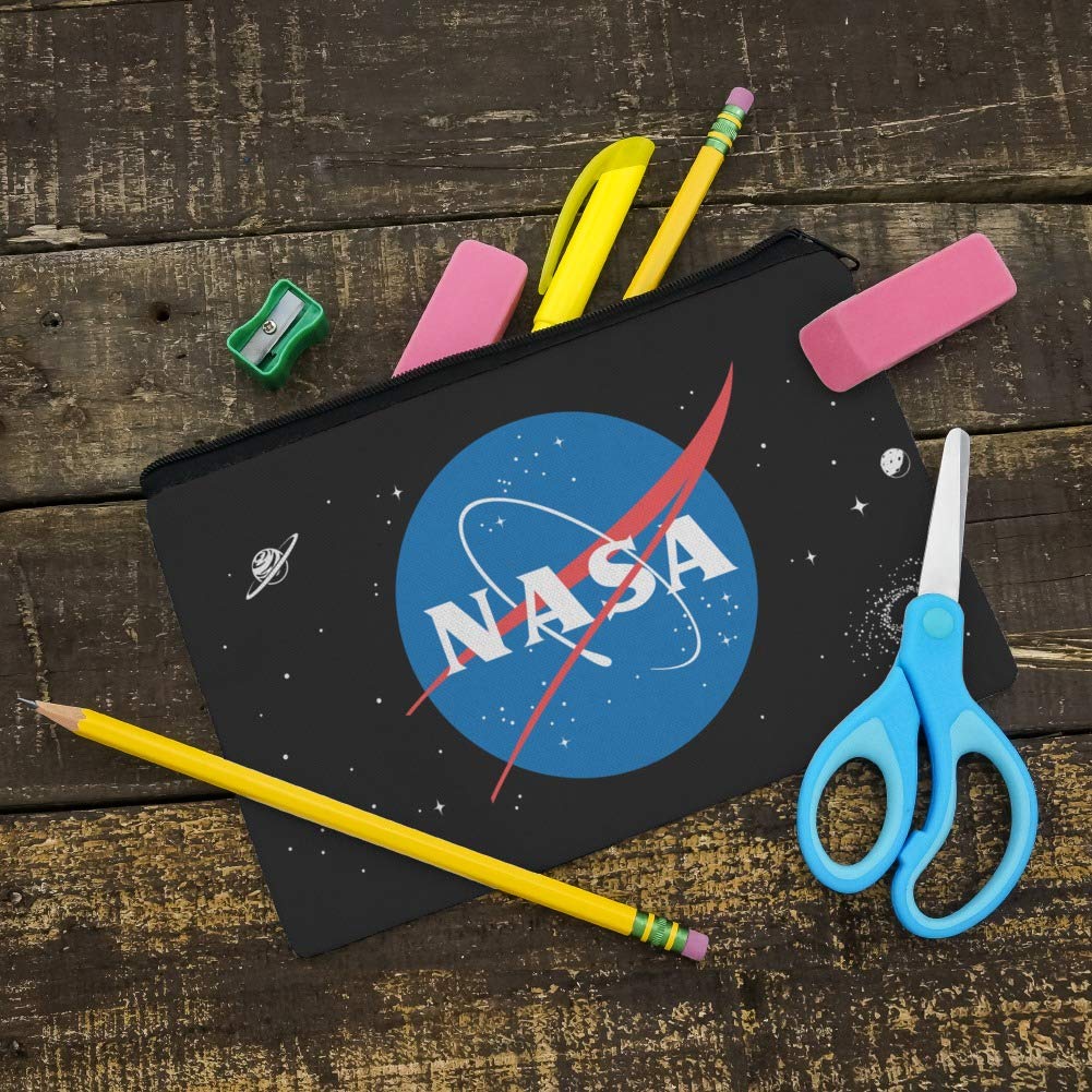 NASA Official Meatball Logo Pencil Pen Organizer Zipper Pouch Case