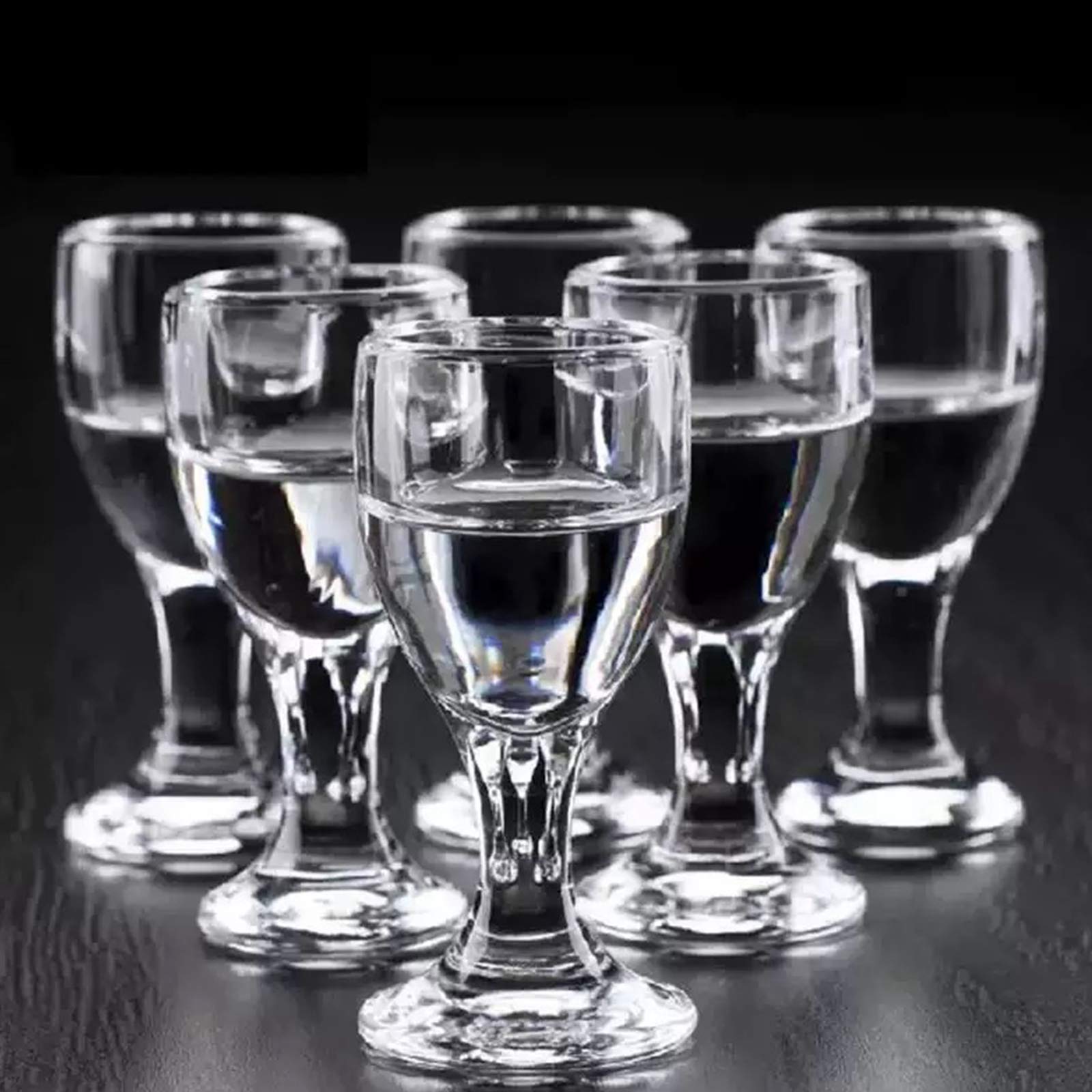 11ml 0.4oz Shot Glasses Set of 6 Sake Glass Set Chinese Liquor Spirit Baijiu Sake Glass Cup Clear Alcohol Mini Shot Glass With Stem Small Drinking Glass Gift Mini Glass Unique Mini Wine Glass