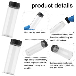 30 ml (1 Oz) Clear Glass Vials Liquid Sample Transparent Glass Bottles Screwcap Lab Capacity Container Pack of 24