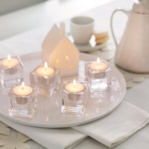 L'ner Tea Lights Candles - Pack of 200 White Unscented Candle Lights with 3.5 Hour Burning Time - Tea Candles for Wedding, Home, Parties, and Special Occasions