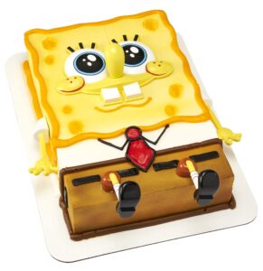 decoset® spongebob squarepants™ creations cake topper, 5-piece birthday party set with eye-popping face and 2 arms and 2 legs