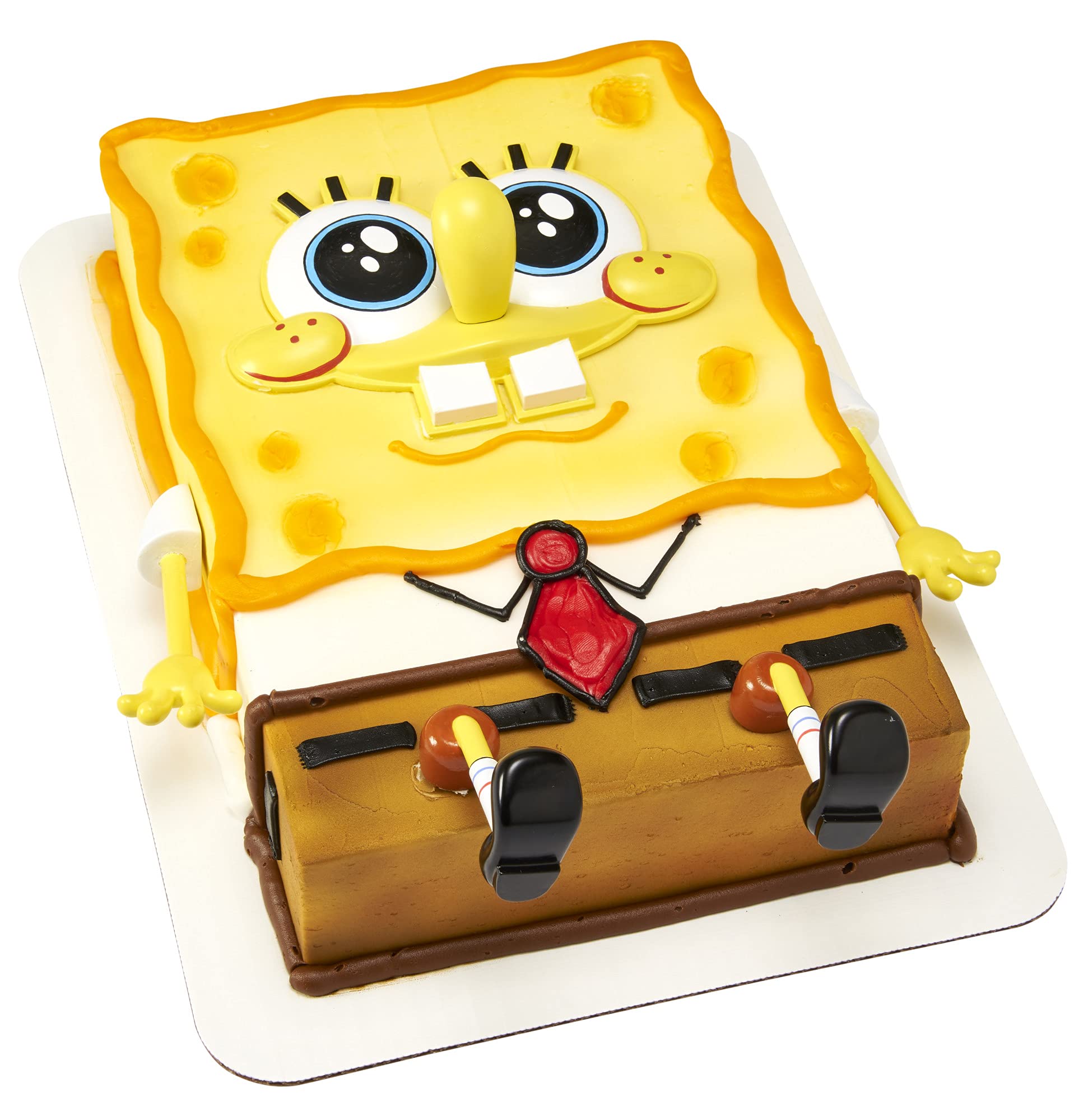 DecoSet® SpongeBob SquarePants™ Creations Cake Topper, 5-Piece Birthday Party Set with Eye-Popping Face and 2 Arms and 2 Legs