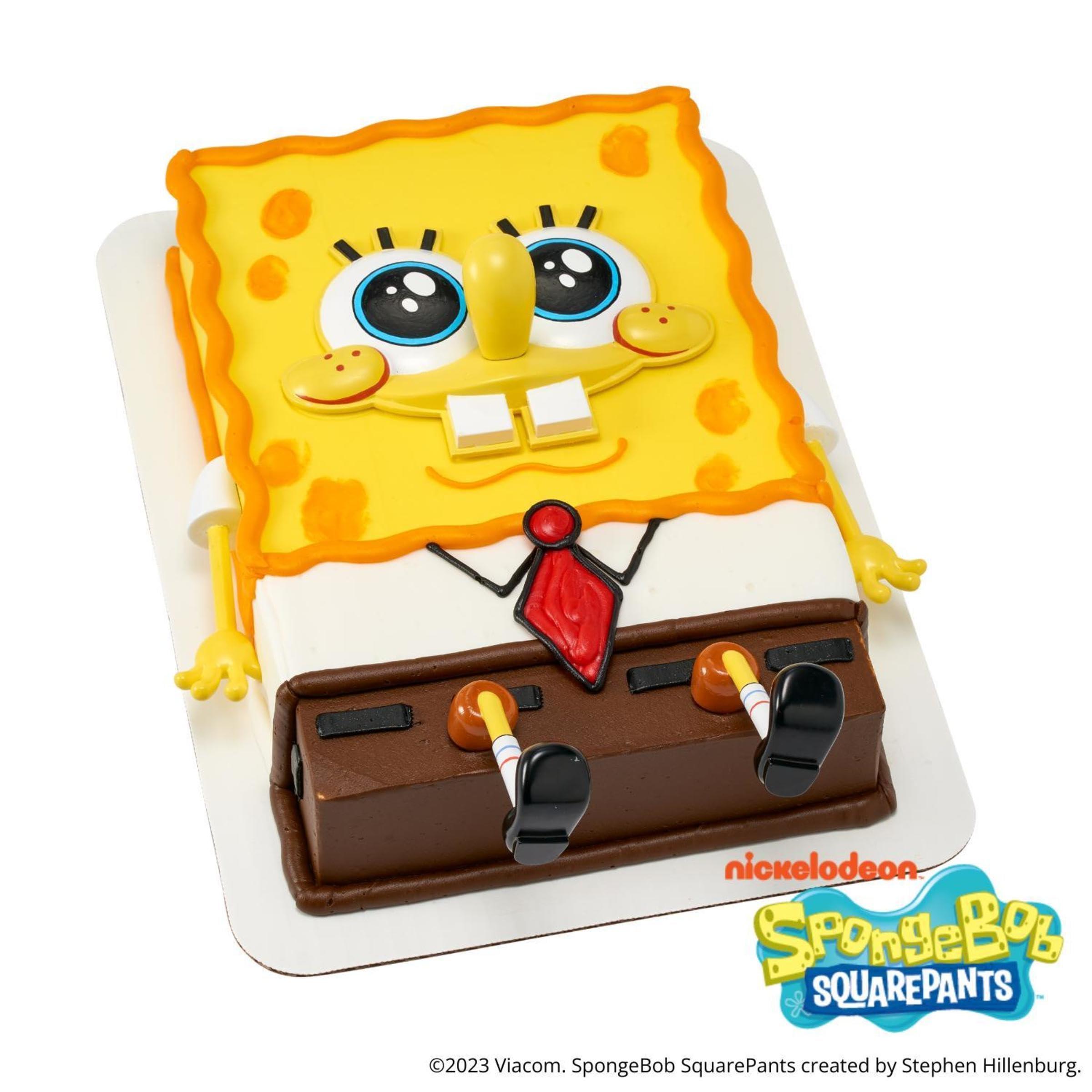 DecoSet® SpongeBob SquarePants™ Creations Cake Topper, 5-Piece Birthday Party Set with Eye-Popping Face and 2 Arms and 2 Legs