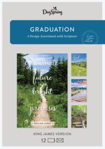 dayspring - paths graduation - king james version - 12 boxed cards & envelopes (4 design assortment with scripture) - graduate your future is as bright as the promises of god (j1336)