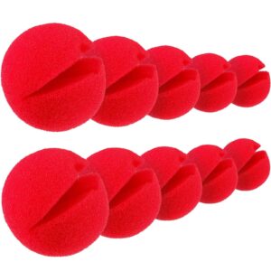 meekoo 10 packs red clown nose red nose foam sponge nose cosplay nose for halloween christmas comic party supplies