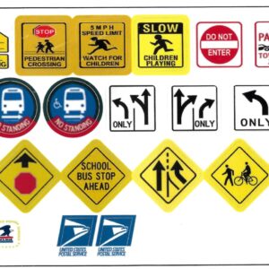 Educational Driving Traffic City Street Road Signs Stickers Set of 36 Vinyl Waterproof for Children 1:64 Scale HO, Arts & Crafts Supplies idea