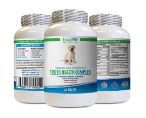 dog mouth cleaner - dog teeth health complex - bad breath and red gums solution - immune support - oral hygiene boost - dog vitamins for skin and coat - 1 bottle (60 treats)