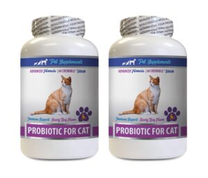 pet supplements cat allergy relief - cat probiotics - immune support - savory beef flavor - natural formula - cat probiotics for - 2 bottles (120 treats)