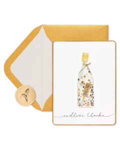 papyrus blank thank you card (message in a bottle)