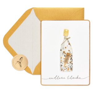 Papyrus Blank Thank You Card (Message in a Bottle)