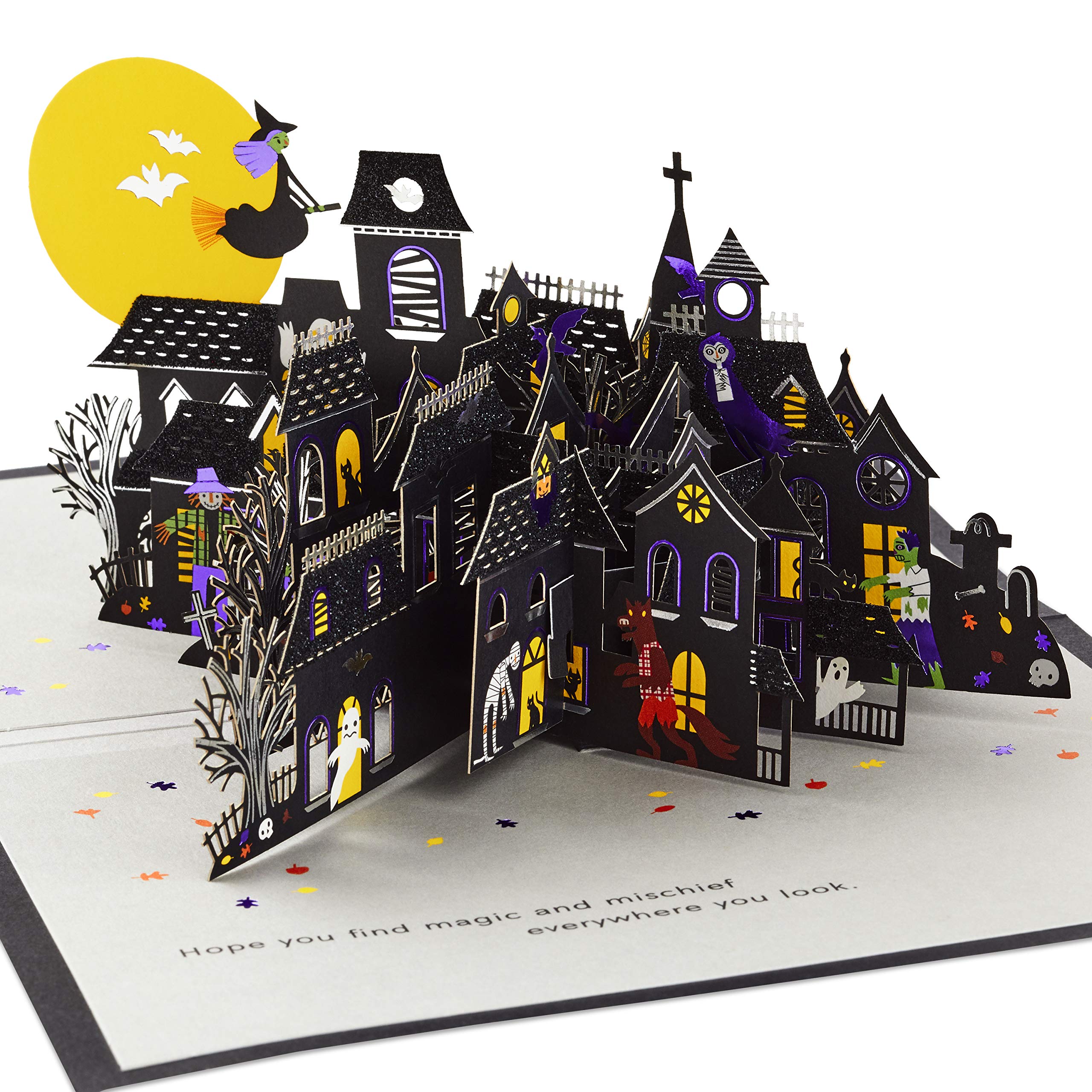 Hallmark Signature Paper Wonder Halloween Pop Up Card (Haunted House),1299HEH4007