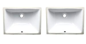 nantucket sinks um-16x11-w 16-inch by 11-inch rectangle ceramic undermount vanity, white (2-(pack))