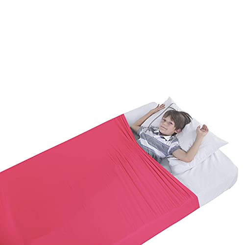 Special Supplies Sensory Bed Sheet for Kids Compression Alternative to Weighted Blankets - Breathable, Stretchy - Cool, Comfortable Sleeping Bedding (Red, Queen)