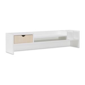 brite furniture brite desktop hutch for 48" w desks light maple