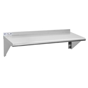 hally stainless steel shelf 12 x 36 inches 250 lb, nsf commercial wall mount floating shelving for restaurant, kitchen, home and hotel