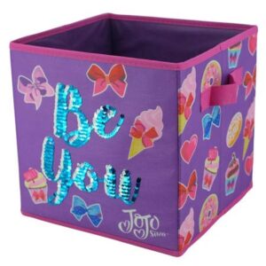 Idea Nuova JoJo Siwa 5 Piece Storage Set Including Collapsible Trunk, 2 Storage Cubes, 1 Sequin Storage Cube and 1 Pop Up Hamper