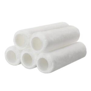 pro grade - paint roller covers - 3/8 x 9 inch white nylon 5 pack