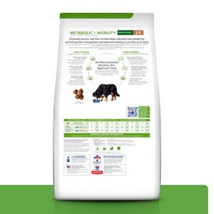 HILL'S PRESCRIPTION DIET Metabolic + Mobility, Weight + j/d Joint Care Chicken Flavor Dry Dog Food, Veterinary Diet, 15 lb. Bag