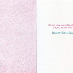 Portal Dog at Spa Funny/Humorous Feminine Birthday Card for Her/Woman