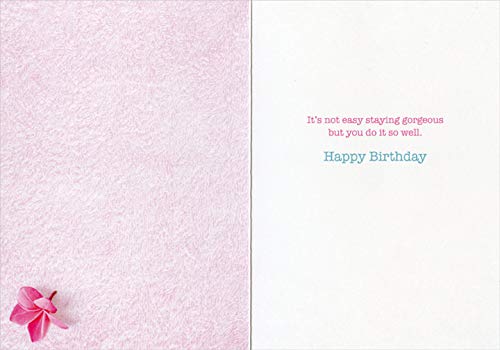 Portal Dog at Spa Funny/Humorous Feminine Birthday Card for Her/Woman