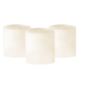 Simply Soson 3x3 inch Ivory Pillar Candles Set of 3, Smooth Texture, Unscented Ivory Candles, Dripless Candles, 3 inch Pillar Candles Ideal as Wedding, Parties, Spas, Dinner, Home Decoration, Church