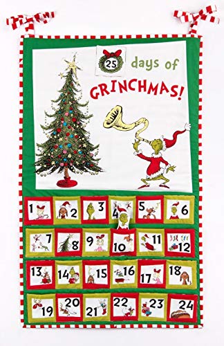 Christmas Advent Calendar- How The Grinch Stole Christmas- DIY 36" Fabric Panel- Not a Finished Product